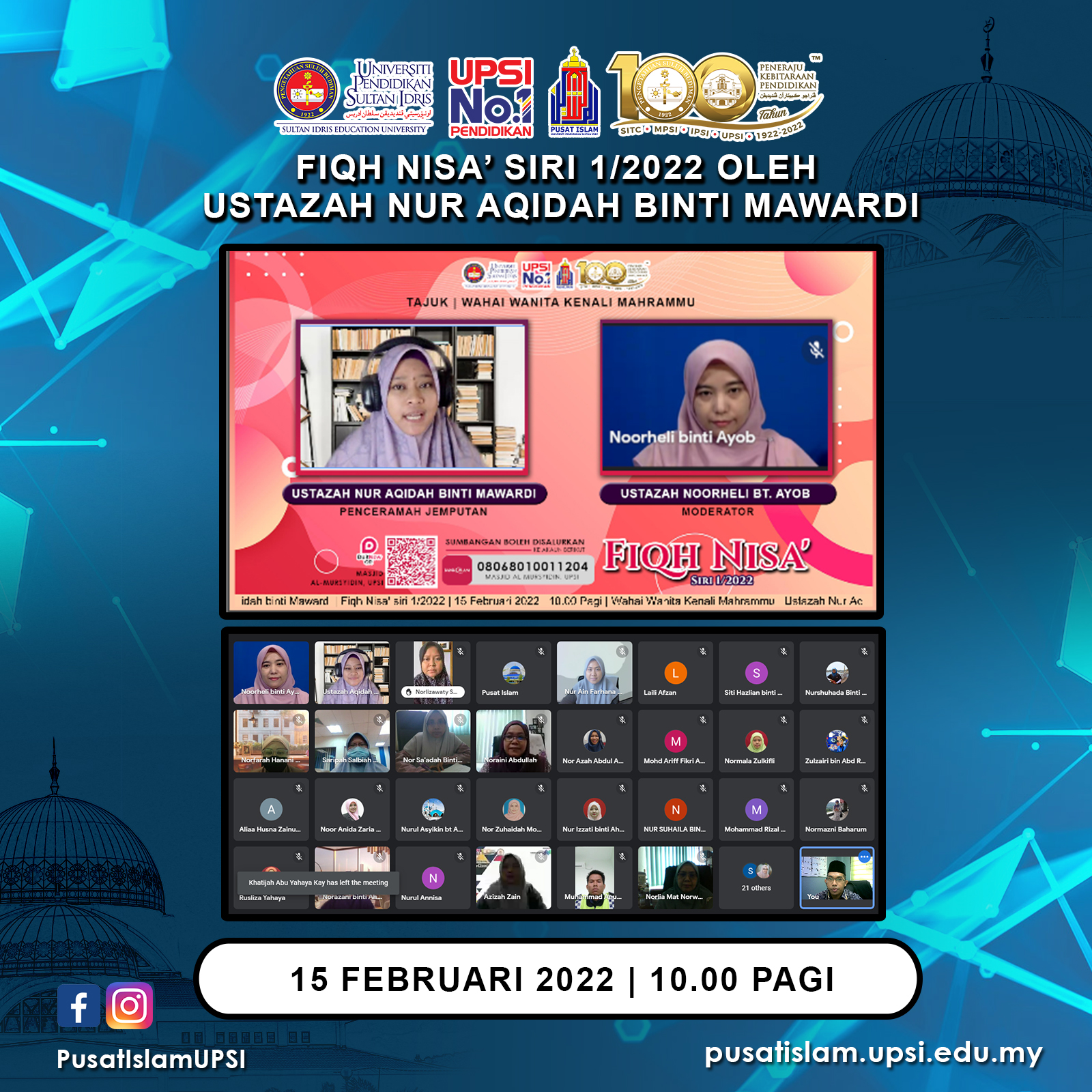 FIQH NISA’ SIRI 1/2022 – UPSI | Pusat Islam